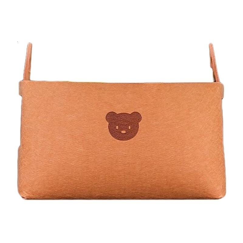 Складная коробка для хранения из фетра, красно-коричневый 1 медведь - маленький