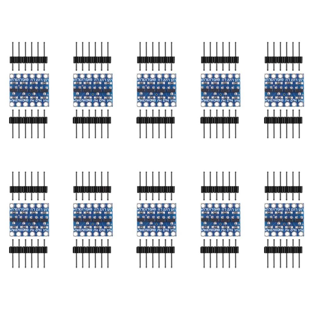 10 шт, 4-канальный преобразователь логического уровня IIC I2C, двунаправленный модуль для переключателя передач Arduino от 3,3 В до 5 В