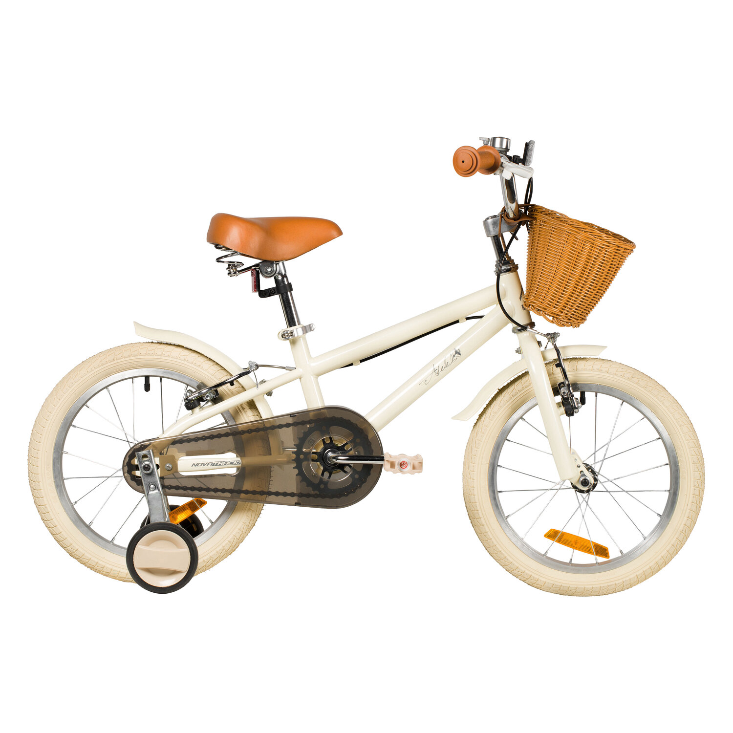 Детский велосипед Novatrack Adele 16 (2026), цвет Бежевый, на рост 98-110 см