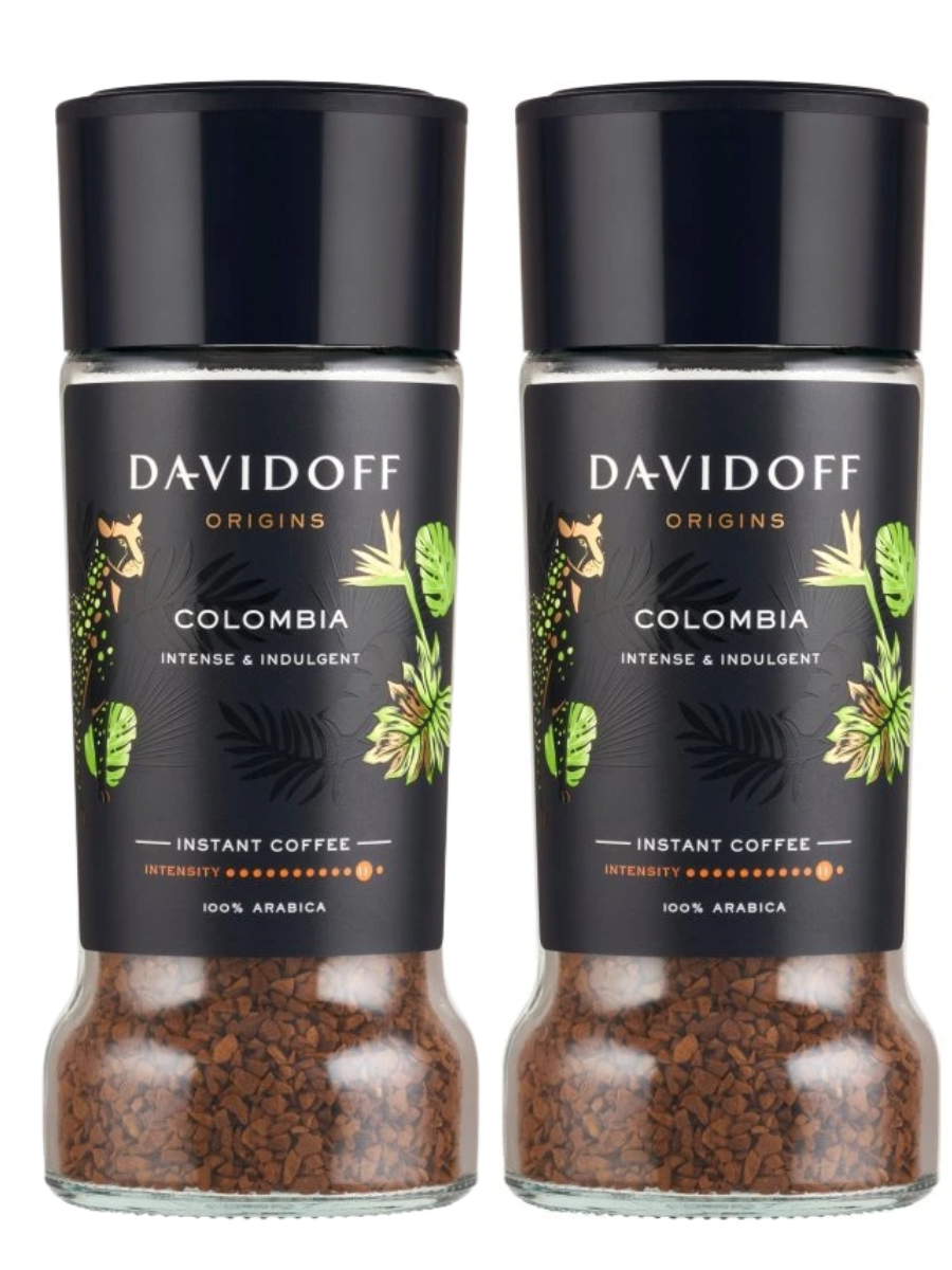 Davidoff Columbia кофе растворимый 90 г упаковка 2 стеклянные банки