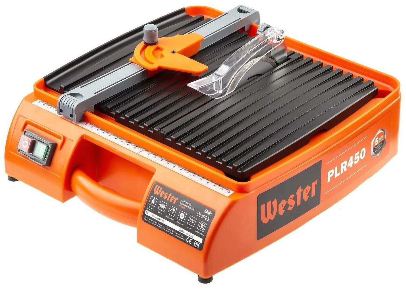 Плиткорез электрический Wester PLR450 450Вт 5400об/мин 115x22 площадка 310x360мм