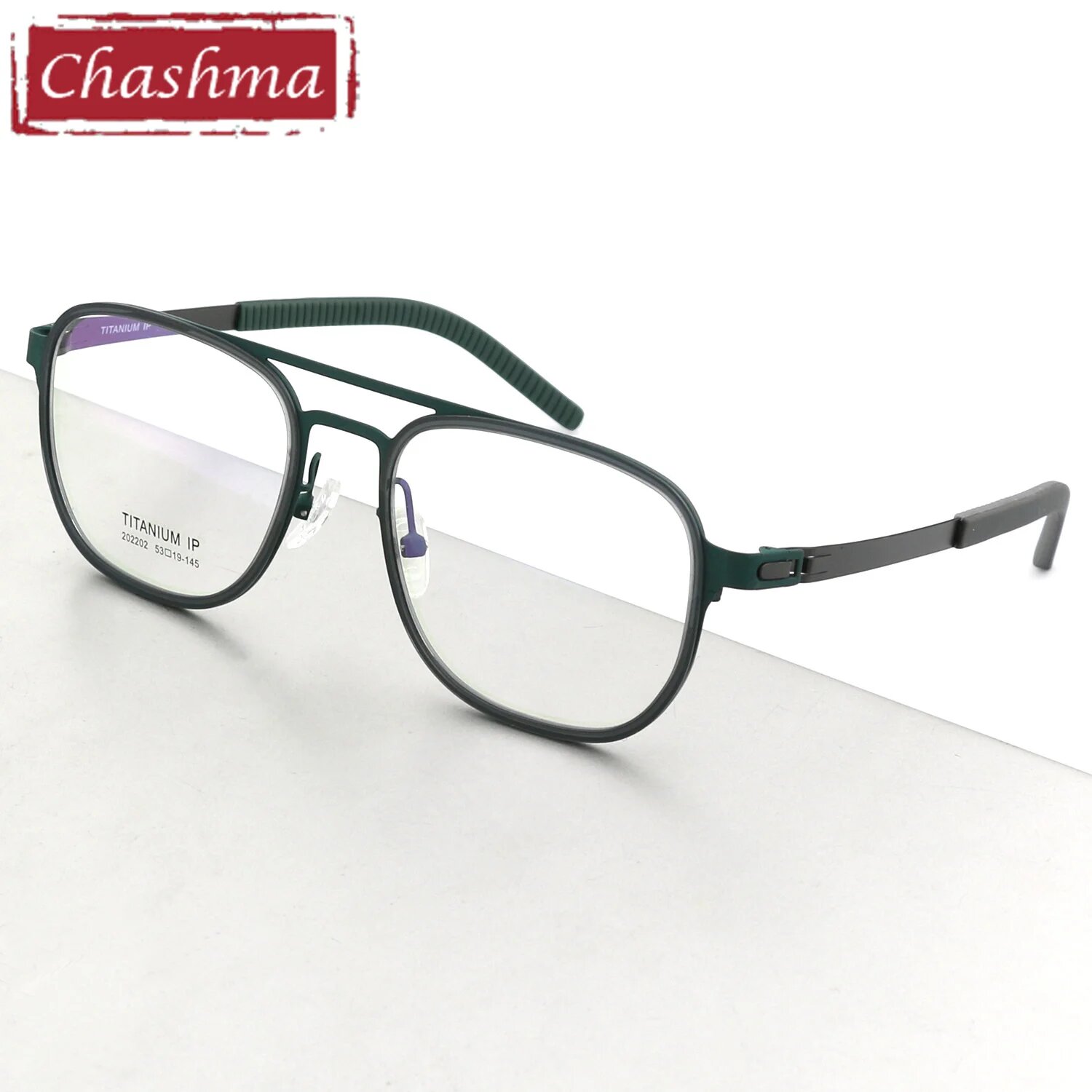 Мужские очки Chashma зеленые, титан