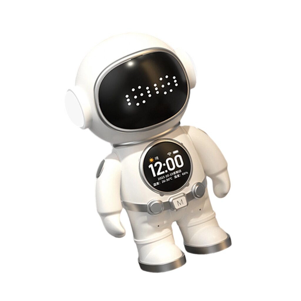 Интерактивный робот-космонавт с искусственным интеллектом и голосовым управлением для детей. Развивает языковые навыки с помощью историй и музыки.