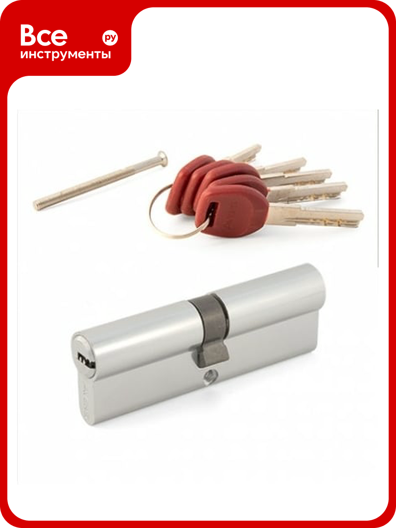 Цилиндровый механизм Avers JM-90-CR 27304 алюминиевый двухсторонний корпус с хромированным анодированным покрытием