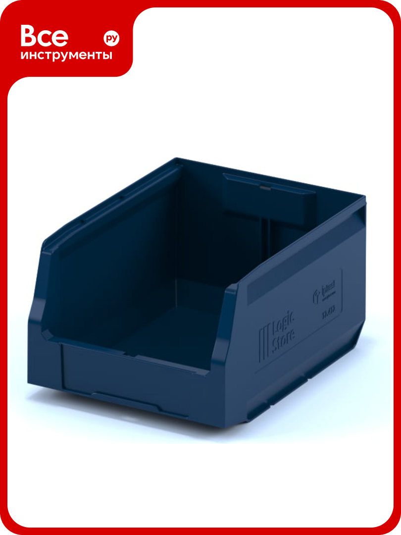Складской лоток Ай-Пласт 300x225x150 12.412.61. S40 прочный полипропиленовый синий профессиональный тип