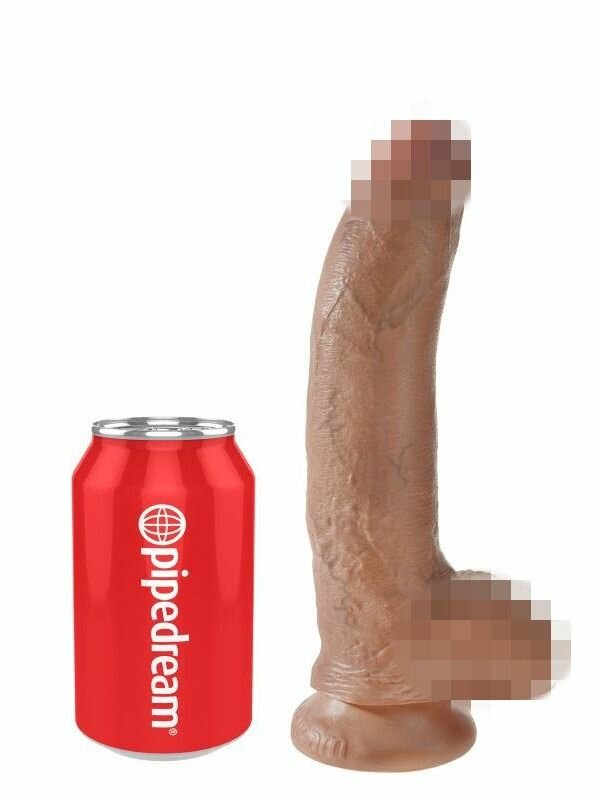 Pipedream фаллоимитатор реалистичный на присоске King Cock 9, дилдо из ПВХ загорелый 22,9 см