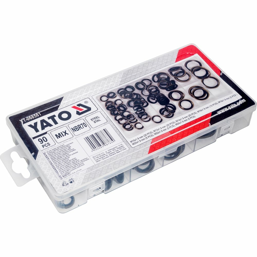 Набор металлорезиновых шайб YATO YT-068581