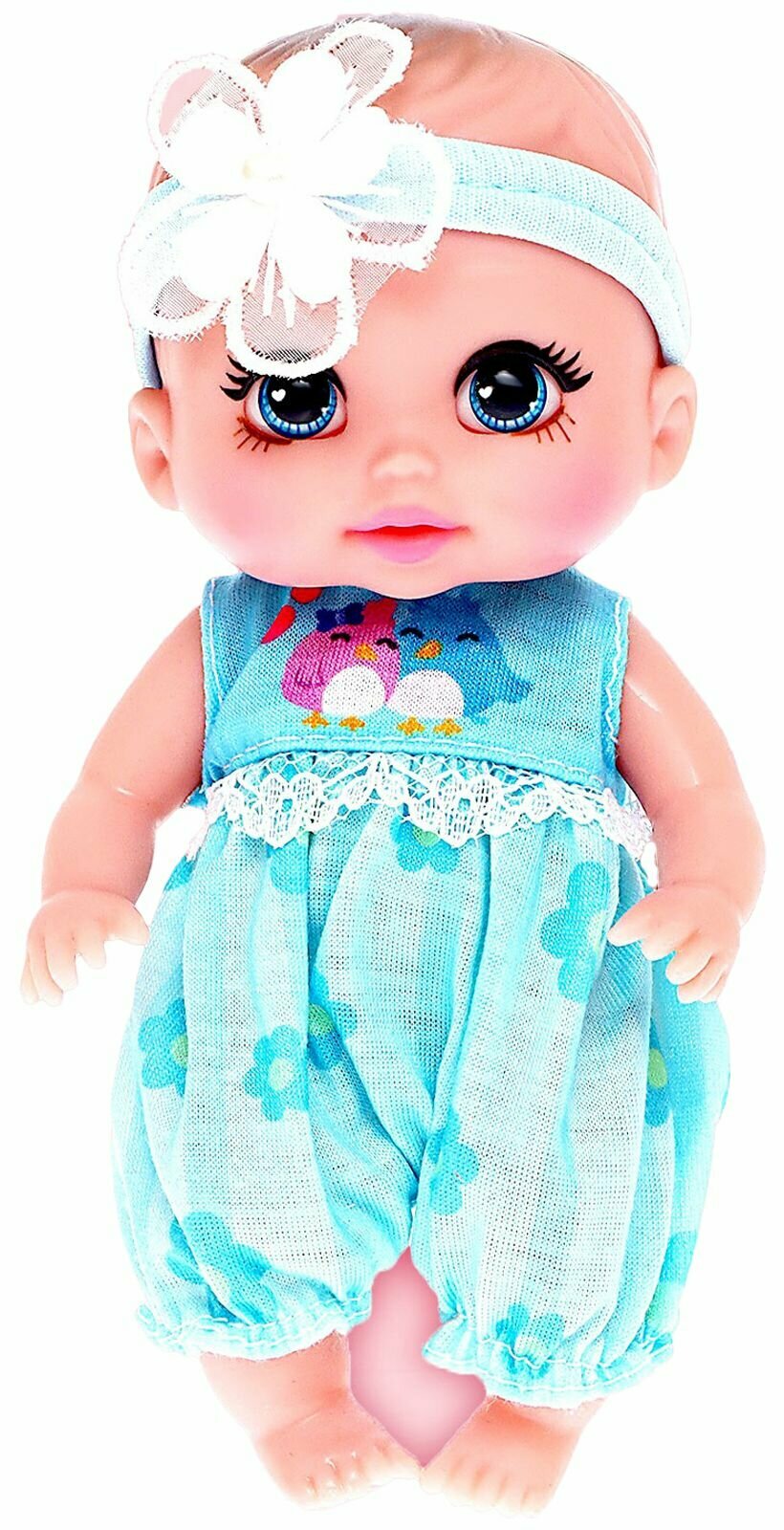 Пупс "Крошка. Пупс" с одеждой и аксессуарами для сюжетно-ролевых игр, маленькая куколка для девочек, развивающая игрушка для малышей, 15 см, цвет голубой