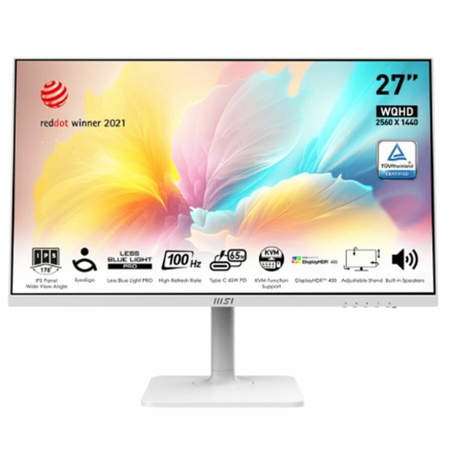 27" Монитор MSI Modern MD2712PW (9S6-3PA49H-200) белый - 1920x1080@100Гц, IPS, 4 мс, 1000:1, 300 кд/м2, 178/178, HDMI