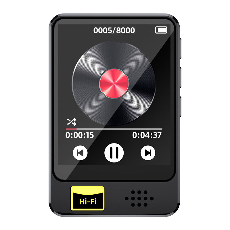 Плеер T5 HiFi без потерь Bluetooth 5.2 FM радио диктофон поддержка TF-карт цветной экран портативный MP3