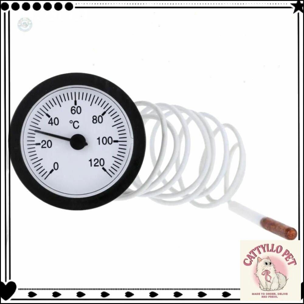 Точный циферблатный термометр 0-120 C с латунным датчиком и 1 м капиллярной трубкой, настенный измеритель температуры воды для котла, бассейна, аквариума