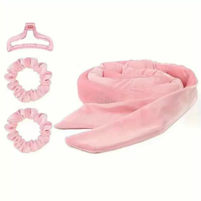 Европейская и американская бархатная повязка для волос, инструмент для легкого завивки, безнагревательный стайлер для сна, устройство для укладки волос.