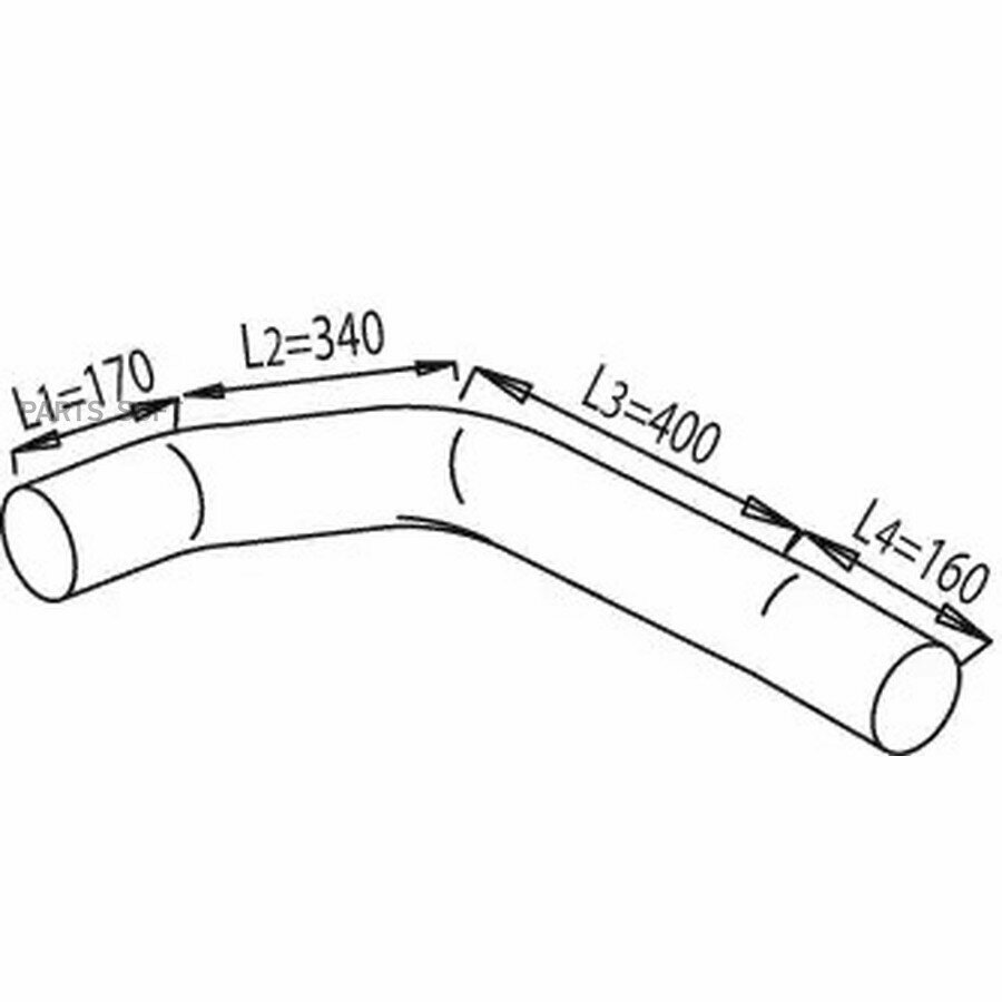 Труба глушителя MAN от официального дистрибьютора, DINEX, артикул 49132