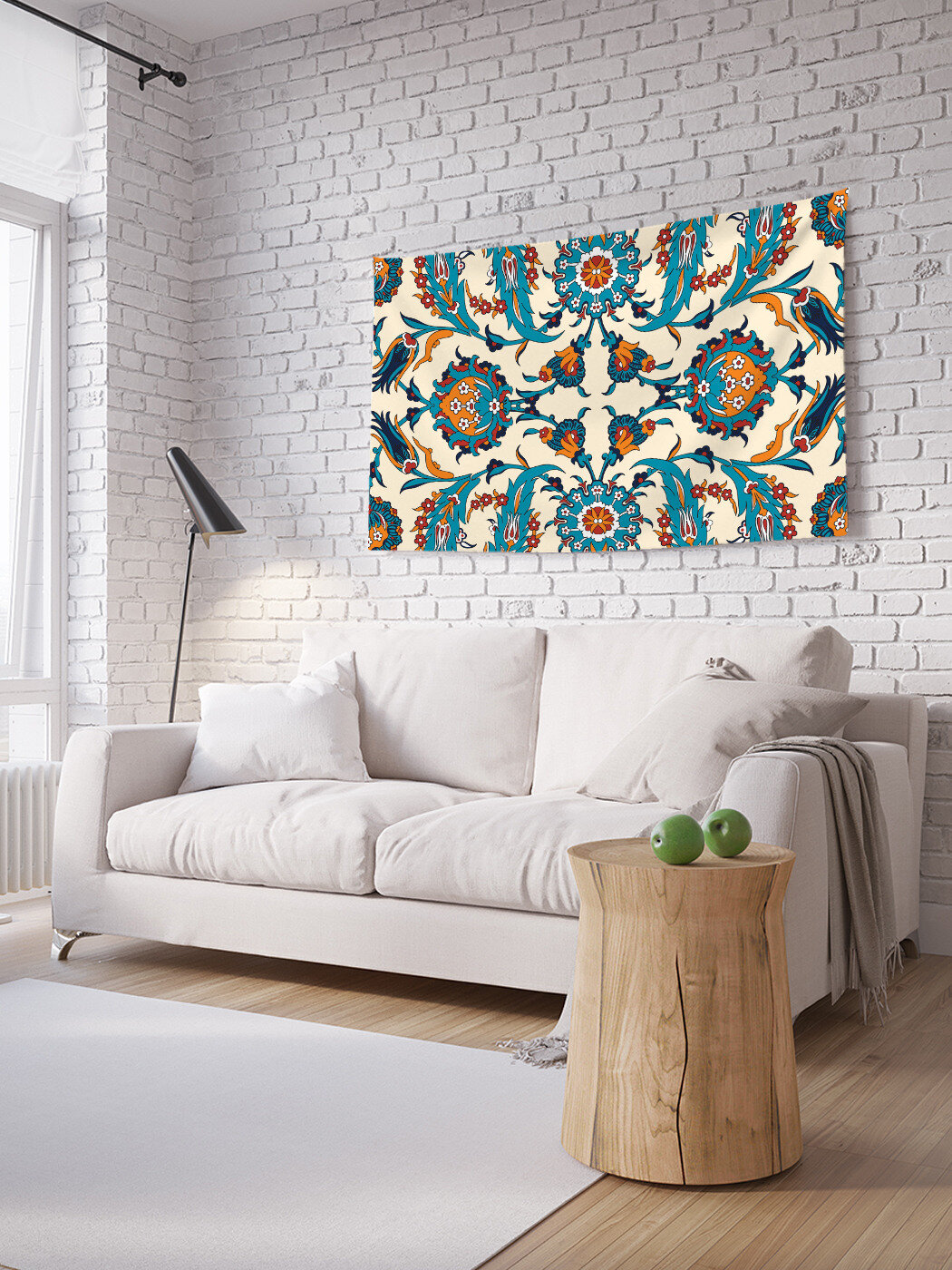 Горизонтальное фотопанно на стену "Узор "Перо Жар-Птицы", 150x200 см