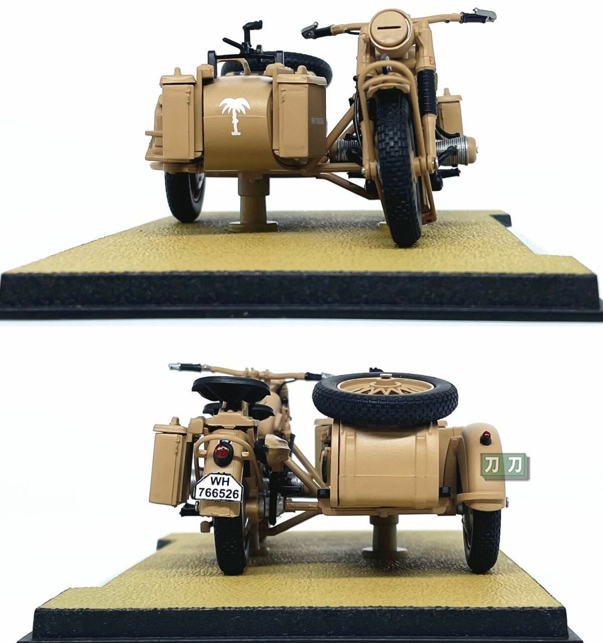 1/24 Немецкая модель трехколесного велосипеда BMW R75