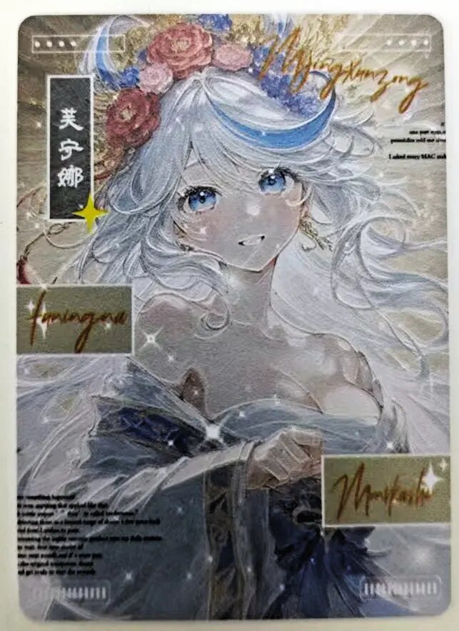 Аниме История богини Редкие тисненные коллекционные карты Элейна Папоротник Джин Барт Эллизия игрушки для мальчиков подарок на Рождество и день рождения FDK-003