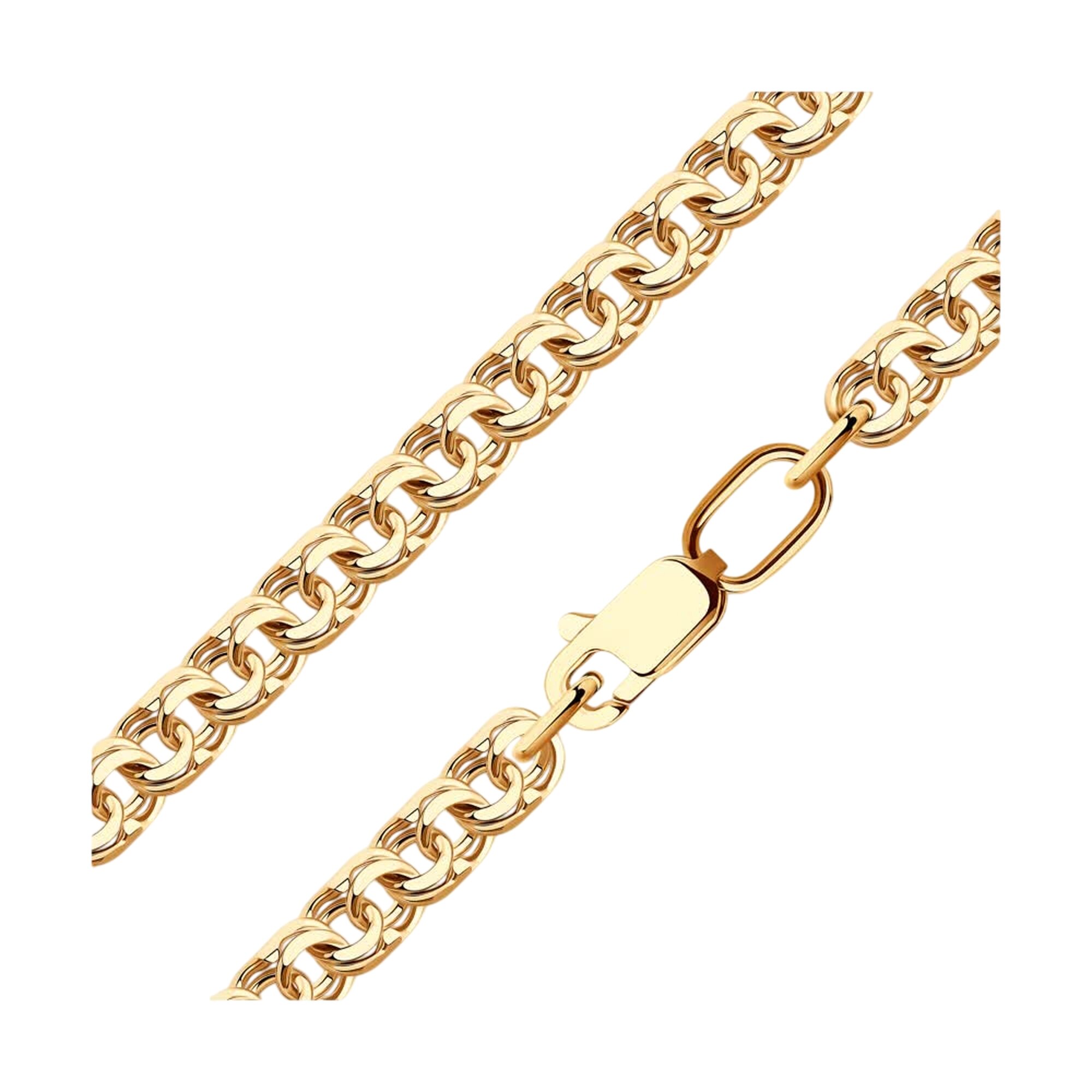 Цепь серебро, 925 проба, золочение