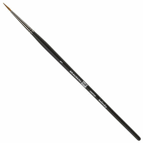 Кисть художественная проф. BRAUBERG ART CLASSIC, колонок, круглая, № 0, короткая ручка, 200929