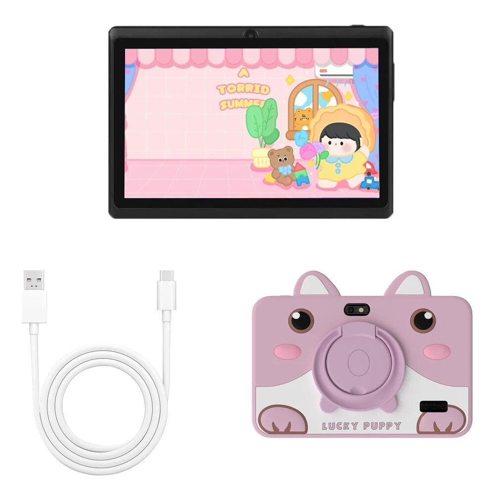 Детский планшет Android 13 7", 4ГБ+64ГБ, Wi-Fi, защита глаз Синий, Синий