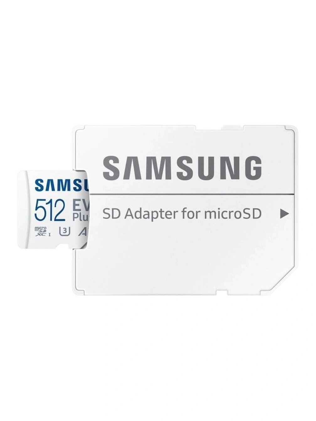 Карта памяти microSDXC UHS-I Samsung EVO Plus 512 ГБ, 160 МБ/с, Class 10, MB-MC512SA, 1 шт, переходник SD