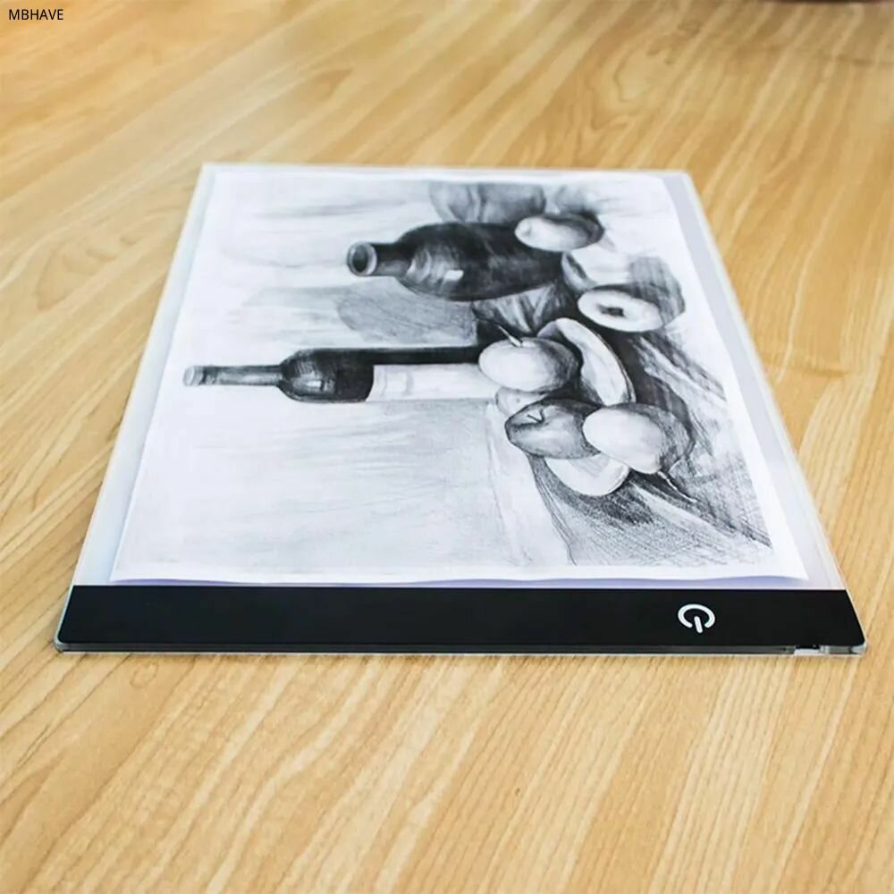 Графический планшет для рисования и копирования с LED подсветкой, А4