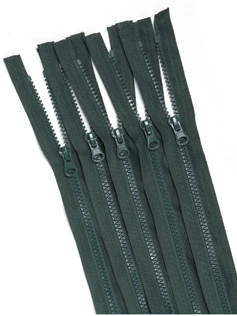 Молния трактор №5 1 замок 80 см темно-зеленый 50 шт F273