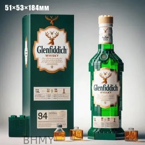 Сборная модель бутылки виски, Бутылка из Лего