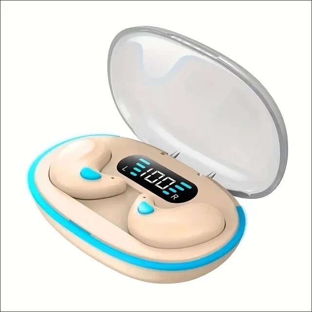 Беспроводные мини-наушники X55 Sleep Earbuds для работы, TWS Bluetooth-наушники, стереофонические скрытые наушники с микрофоном для звонков высокой четкости и занятий спортом.