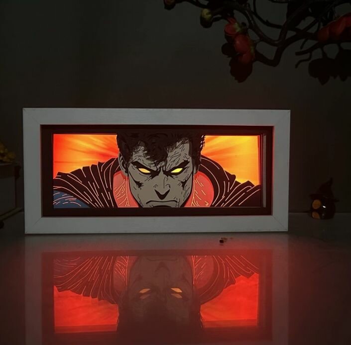 Аниме ночник Супермен RGB. Superman персонаж комиксов Marvel