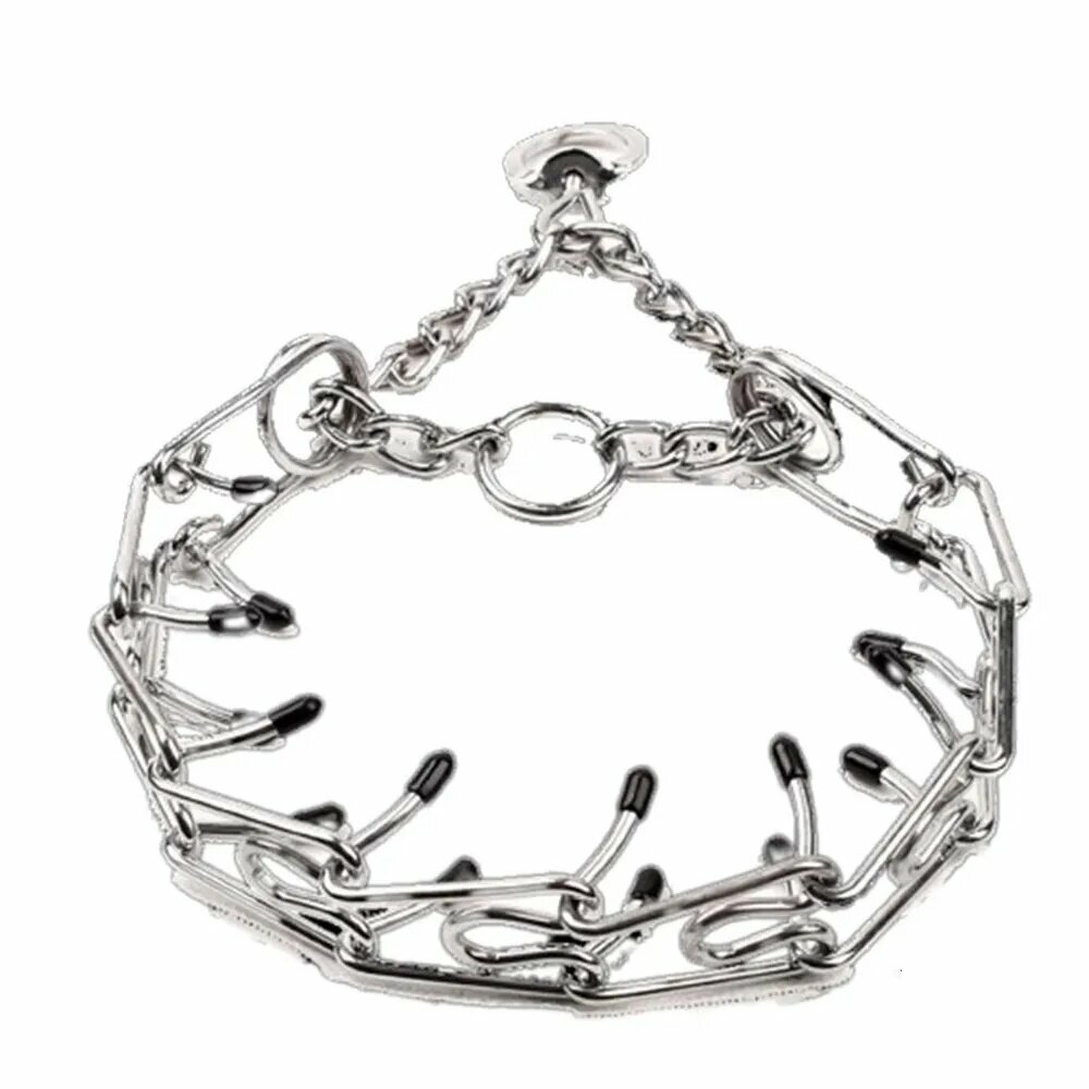 Ошейник-шлейка для собак с пружинящими зубцами и резиновыми наконечниками, - XL - с резиновой втулкой