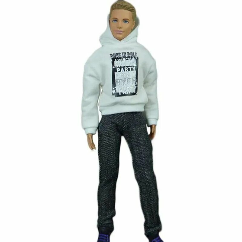 Базовая футболка-блуза и брюки для куклы Кен