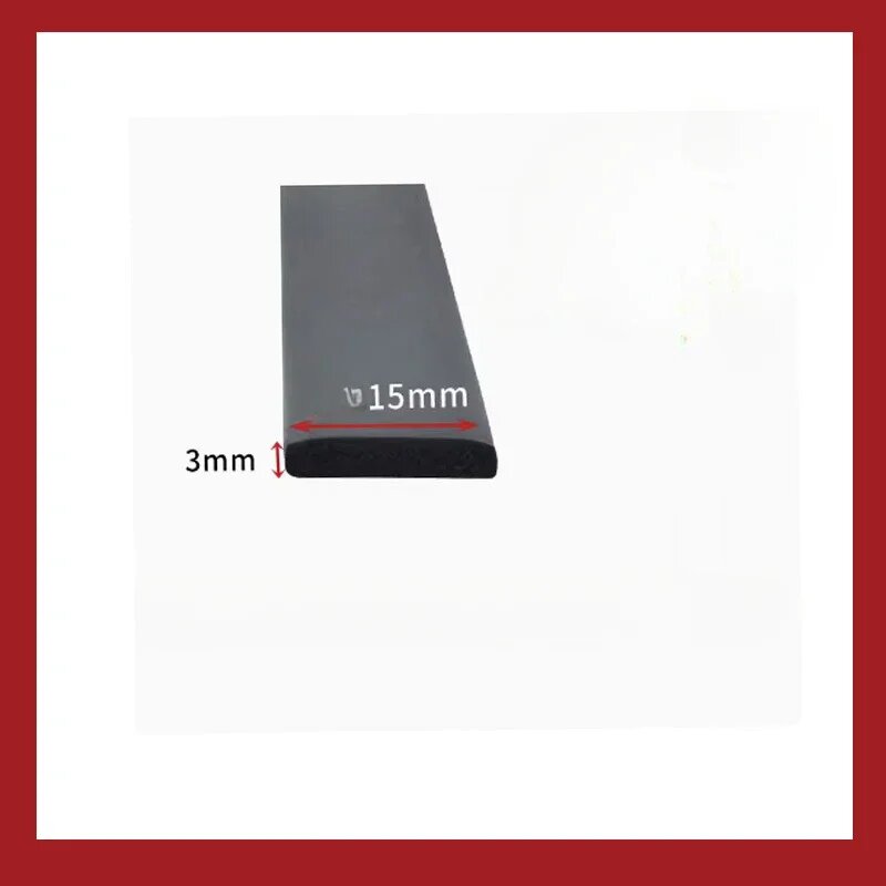 Черная самоклеящаяся уплотнительная лента EPDM 15x3mm