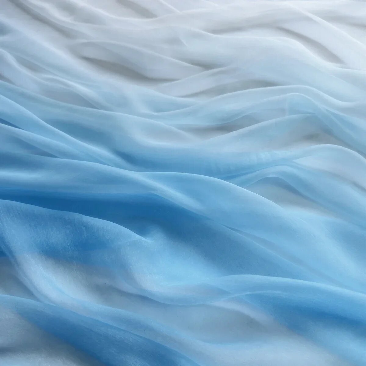 Шифоновая ткань градиент light Blue gradient, 1,5 м