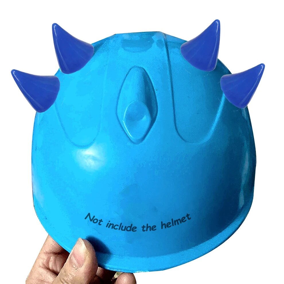 Творческая личность, украшение для мотоциклетного электрического шлема, рога дьявола, аксессуары для мотоциклетного шлема, наклейки, стиль косплея Синий, 4pcs mini horns