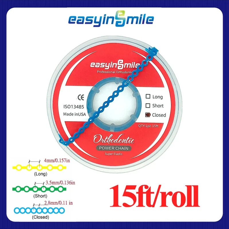 Стоматологическая цепь easyinsmile 15 футов, pink Close