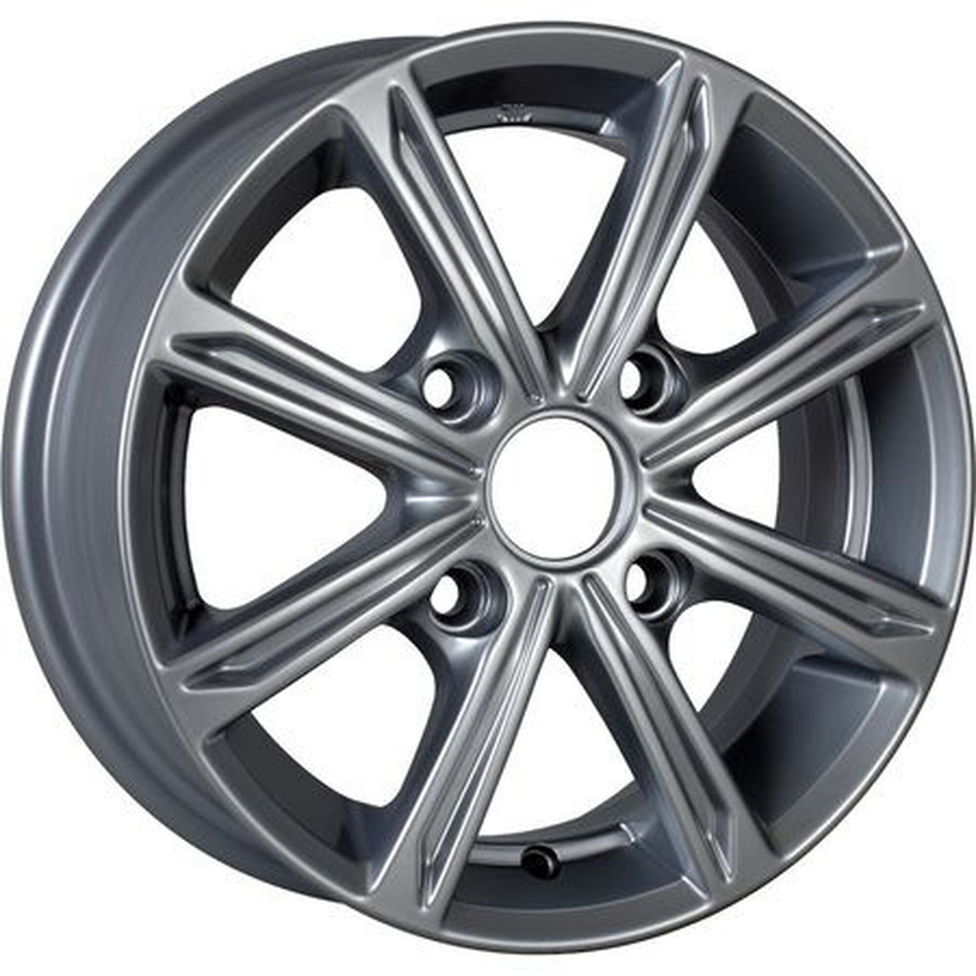 Колесный литой диск КиК Флэш R14x5 4x100 ET45 CB67.1 Dark_platinum