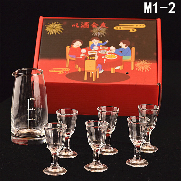 Стеклянные бокалы для ликера, рюмки, подарочный набор из 7 предметов, безопасная упаковка с губчатой прокладкой, диспенсер для напитков, стаканы для питья.