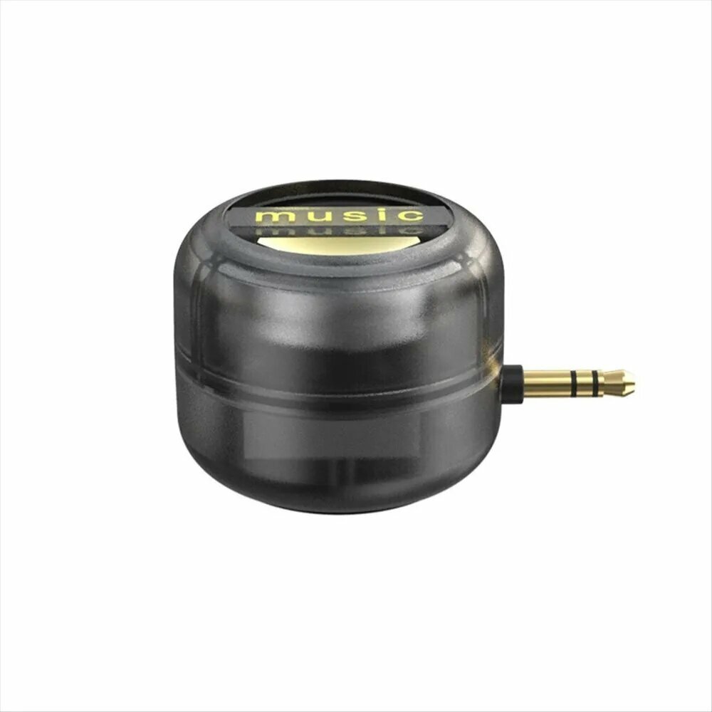 Портативная мини-колонка, универсальный 3,5-мм звуковой блок, усилитель для мобильного телефона, внешние проводные колонки, прозрачно-черный цвет.