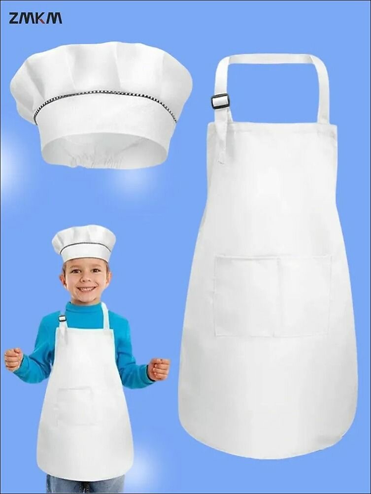 Детский фартук и колпак повара детский,6-13 лет