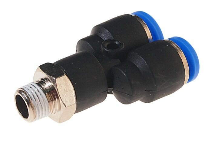 Фитинг RF-SPX08-01 Y-образный для пластиковых трубок 8мм с наружной резьбой 1/8" ROCKFORCE