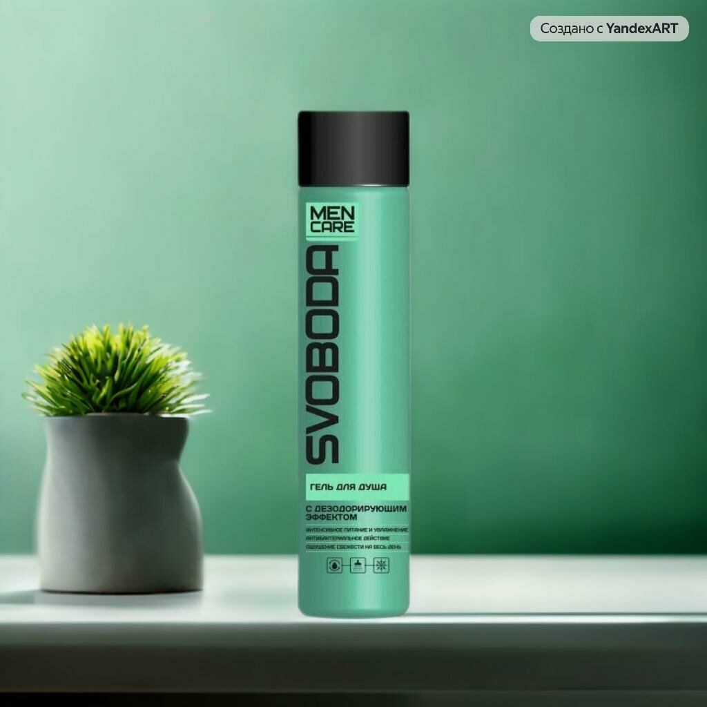 Гель для душа Свобода Men Care Дезодорирующий эффект, 300 мл