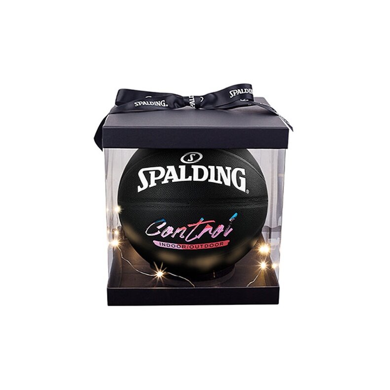 Баскетбольный мяч унисекс SPALDING CONTROL PU чёрный, Size 7, для тренировок, CN