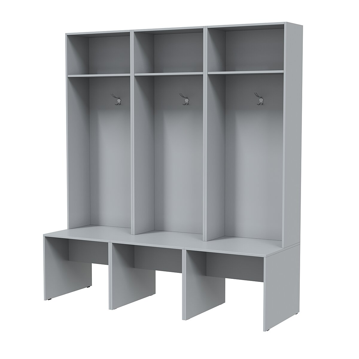 Комплект шкафов для раздевалок "спорт" №1, Серый. Производитель товара - компания Westcom.