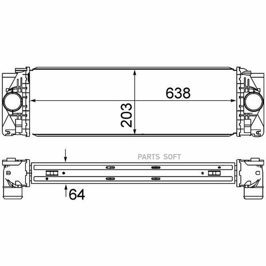 Интеркулер mahle от официального дистрибьютора, MAHLE, артикул CI369000S