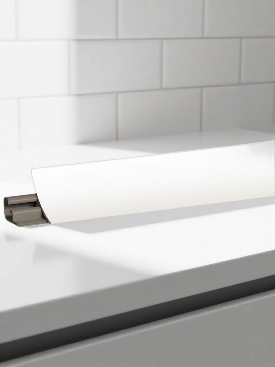 Плинтус для столешницы Алюминиевый Korner LB23 23х23x3000мм Белый матовый