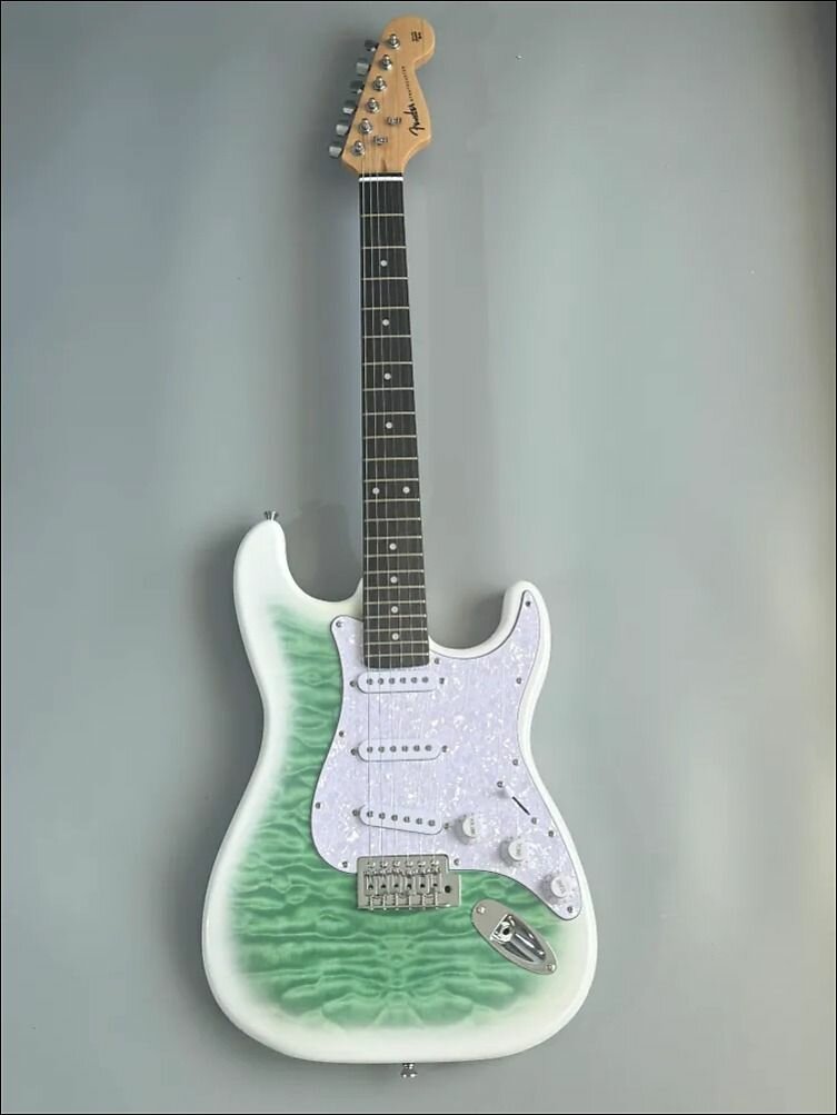 Электрогитара ST с корпусом из красного дерева, 6 струн, 39 дюймов, для начинающих и музыкантов