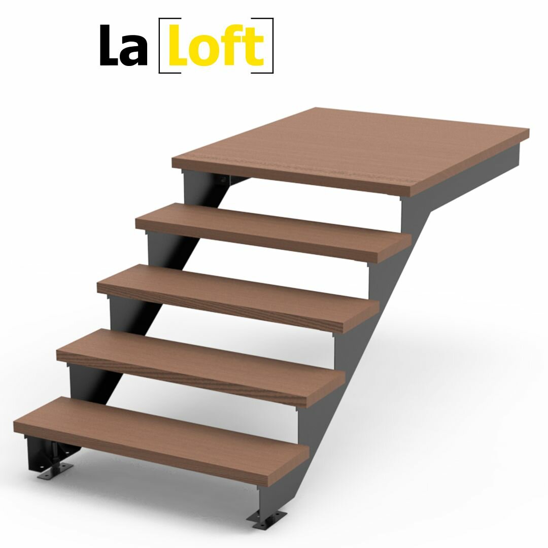 Каркас площадки для лестницы "Портик" для любого количества ступеней