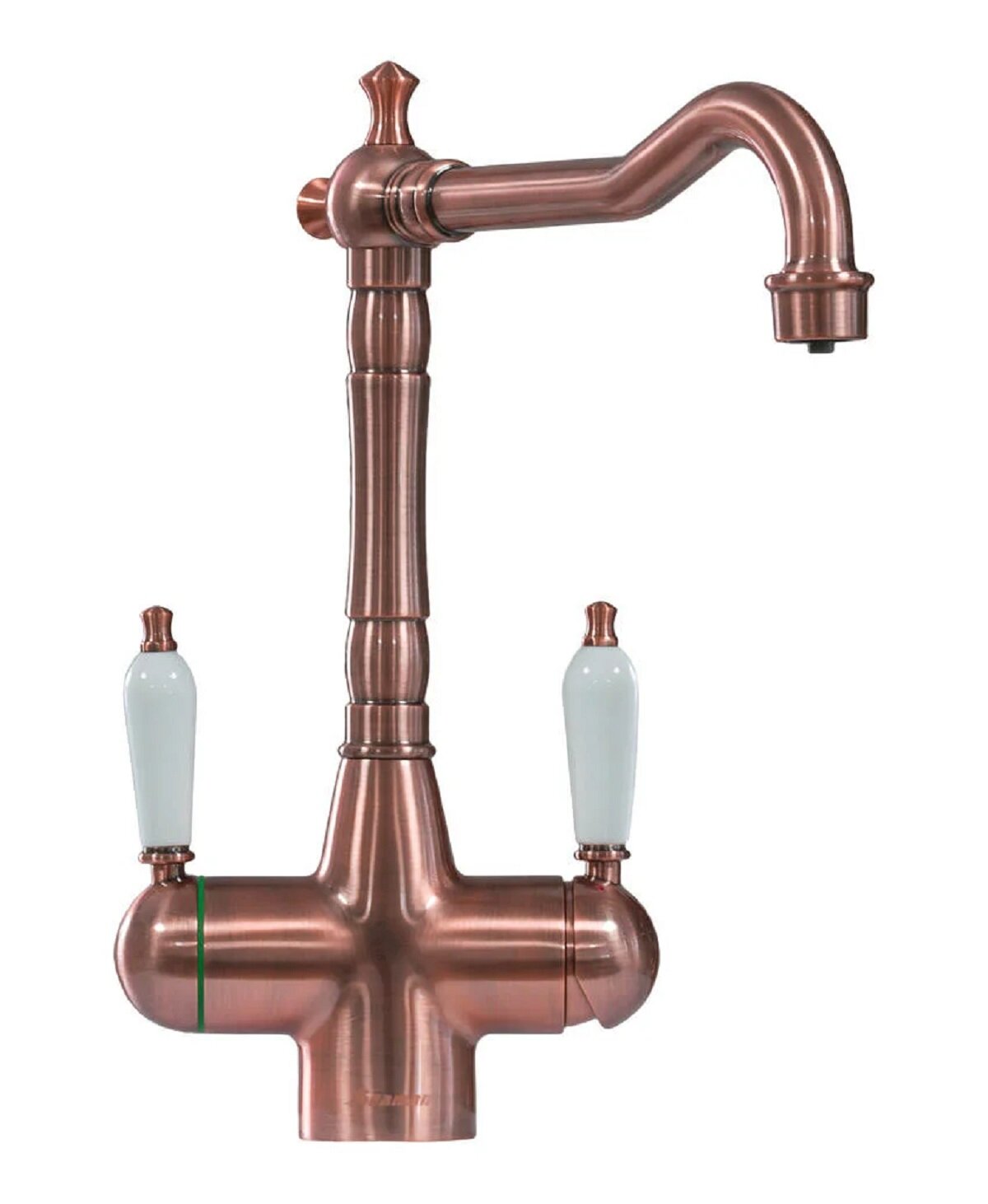 Смеситель для кухни Seaman Visconti SSL-7517-AU Aurora, красное золото медь, матовый, под фильтр, ретро