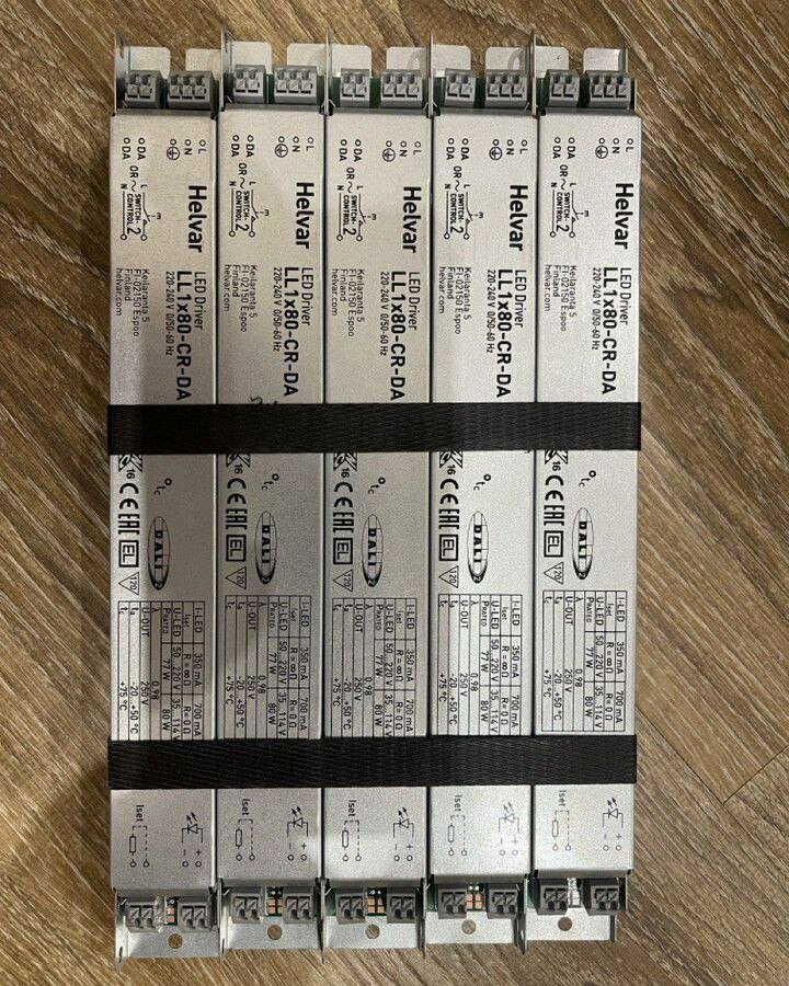 Драйвер Helvar "LL1х80-CR-DA 350-700 mA", диммируемый, безвинтовые зажимы, IP20