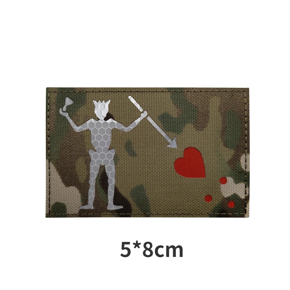 Нашивка тактическая "Пират Эдвард" камуфляж, 5*8см, Цвет: IR-M00199-10